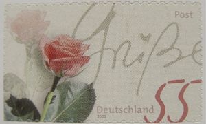 Stamp: Rose greeting (Germany, Federal RepublicMi:DE 2321II,Yt:DE 2240