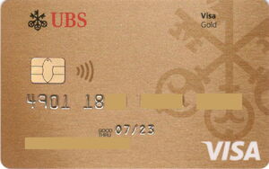 Bank Card: UBS Visa Gold 11-18 (Union Bank Of Switzerland ...