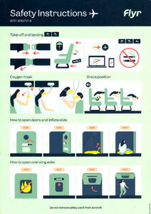 Safety Card: B737-800/737-8 (Flyr, NorwayCol:FOX-NO-0001