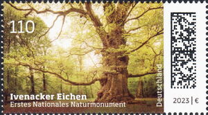 Stamp: Ivenacker Eichen Natural Monument (Germany, Federal RepublicMi ...