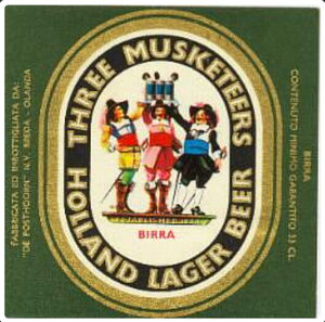 Drink Label: Tree Musketeers Lager (De Posthoorn, NetherlandsCol:NL ...