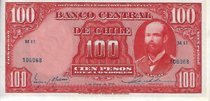 Cédulas: 100 Pesos (Chile(1940-1948 Issue) Wor:P-105a.6