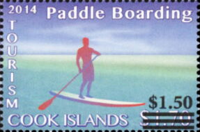 Stamp: Paddle Boarding (Cook Islands(Surcharges 2022) Yt:CK 1608A