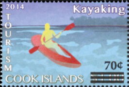 Stamp: Kayaking (Cook Islands(Surcharges 2022) Sn:CK 1744a,Yt:CK 1601A