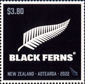 Stamp: Black Ferns Women's Rugby Team Logo (New Zealand(Black Ferns ...