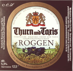 Drink Label: Thurn und Taxis Roggen (Fürstliche Brauerei Thurn und ...