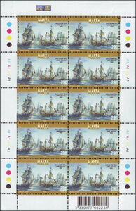 Stamp: "Guillaume Tell" (Edwin Galea), 1800 (Malta(Naval Vessels) Mi:MT ...