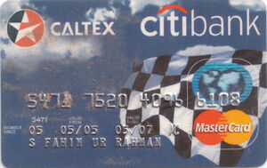 Bank Card: Caltex (Citibank, PakistanCol:PK-MC-0039