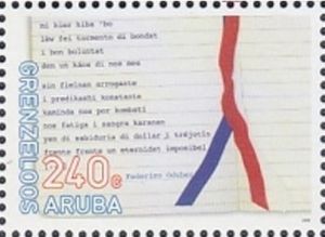 Stamp: Poem by Federico Oduber (Aruba(Boundless Netherlands ...