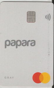 Bank Card: Gray Card (Papara Elektronik Para, Türkiye (Turkey)Col:TR-MC ...