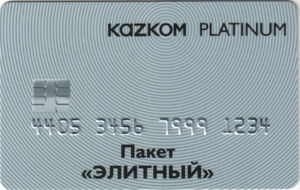 Bank Card: KazKom Platinum (Kazkommertsbank, KazakhstanCol:KZ-GM-0014