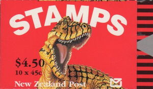 Stamp: Carnosaur and Sauropod (New Zealand(Prehistoric Animals) Mi:NZ ...