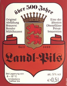 Drink Label: Landl-Pils (Brauerei Bender Mühlhausen, Germany, Federal ...