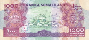 Banknote: 1,000 Somaliland Shillings (Somaliland(2011-2016 Issue) Wor:P-20c