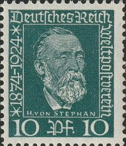 Stamp: Dr. Heinrich von Stephan (1831-1897) (German Realm(U.P.U. 50th ...