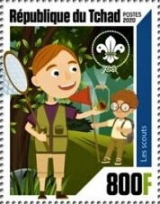 Stamp: Scouts (Chad(Scouts (2020:1)) Mi:TD 4205,Yt:TD 2827