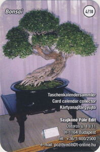 Pocket Calendar: Bonsai - 4/10 (Germany, Federal Republic(Plants) Col ...
