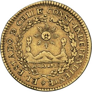 Coin: 2 Escudos (Chile) (1817-1852 - Republic (Reales)) WCC:km86