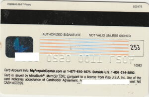 Bank Card: GMrecognition (MetaBank, United States of AmericaCol:US-VI-1090