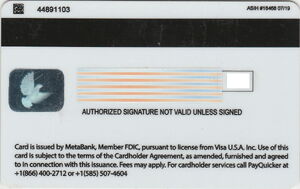 Bank Card: in Cruises (MetaBank, United States of AmericaCol:US-VI-1091