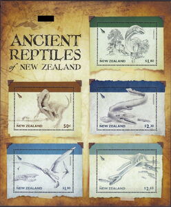 Stamp: Ancient Reptiles of New Zealand Limited Edition S/S (New Zealand ...