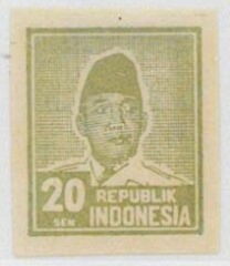 Stamp: President Sukarno (Indonesia, Java & Madura(Revolution Series ...