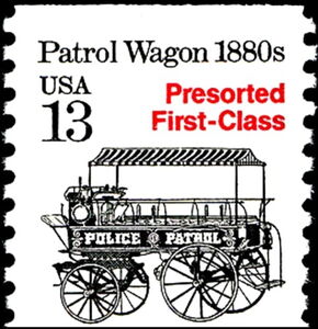 Stamp: Police Patrol Wagon 1880s (United States of America ...