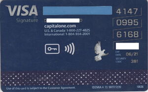 Bank Card: Venture (Capital One, United States of AmericaCol:US-VI-1092