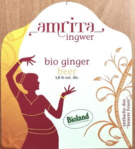 Drink Label: Amrita Bio Ginger (Klosterbrauerei Weissenohe, Germany ...