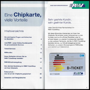 Ticket de transporte: eTicket RheinMain - RMV D-Ticket ...