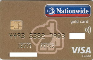 Bank Card: Nationwide Gold Card (Nationwide, United Kingdom of Great ...