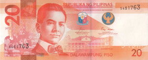 Banknote: 20 Piso (Philippines(2022-2024 "Seal Type 7" Issue) Wor:P ...