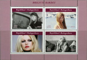 Stamp: Brigette Bardot (Madagascar: Illegal Stamps(Famous People (2019 ...