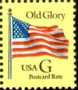 Stamp: Yellow Old Glory G Stamp (United States of America(G Old Glory ...