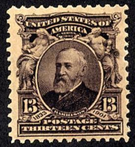 Stamp: Benjamin Harrison (1833-1901), 23rd President of the U.S.A ...