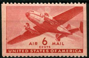 Stamp: Mail Plane (United States of America(Airmail 1941-1944) Mi:US ...