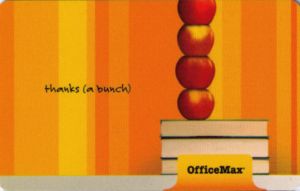 Gift Card: books and apples (OfficeMax, United States of America ...