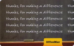 Gift Card: thanks, for making a difference (OfficeMax, United States of ...