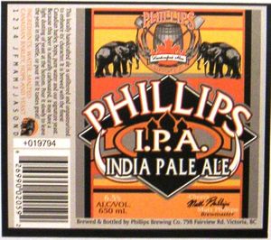 Drink Label: Elephants - I.P.A. (Phillips Brewing, CanadaCol:CA-BEER-000001