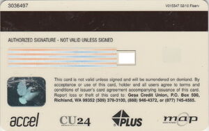 Bank Card: VISA Debit (Gesa Credit Union, United States of AmericaCol ...