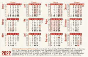 Pocket Calendar: Taschenkalender sammelt und tauscht (Germany, Federal ...