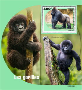 Stamp: Gorillas (Niger(Gorillas (2022)) Col:NE 2022.08.15-214