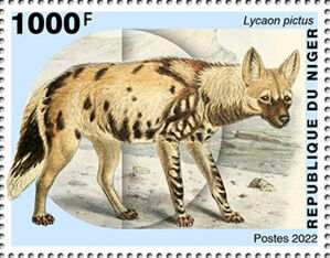 Stamp: African Wild Dog (Lycaon pictus) (Niger(Wild Dogs (2022)) Col:NE ...