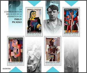 Марка: 50th Anniversary of the Death of Pablo Picasso (Гвинея(Pablo Picasso (2023)) Col:GN 2023. ...