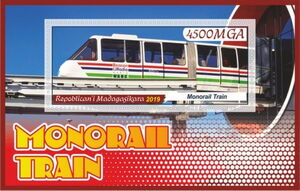 Stamp: Monorail Trains (Madagascar: Illegal Stamps(Public Transport ...