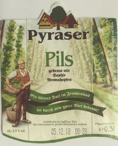 Drink Label: Pyraser Pils (Pyraser Landbrauerei GmbH & Co. KG, Germany ...
