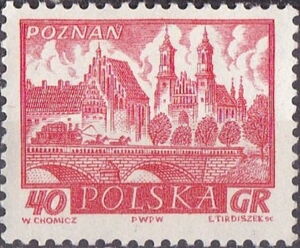Stamp: Poznan - Perf 11½ x 11¾ (Poland(Historic Towns 1960) Mi:PL 1191C ...
