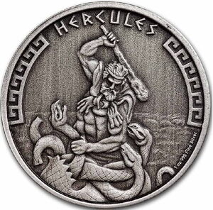 Coin: 2 Dollars (Heroes of Greek Mythology - Hercules "Antiqued") (Niue ...