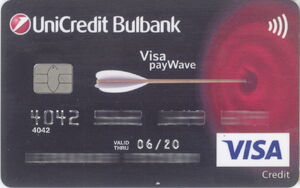 Bank Card: UniCredit Bulbank Visa PayWave Credit Arrow - 0816 ...