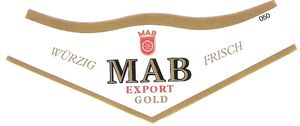 Drink Label: MAB Export Gold '90 (Mainzer Aktien-Bierbrauerei, Germany ...